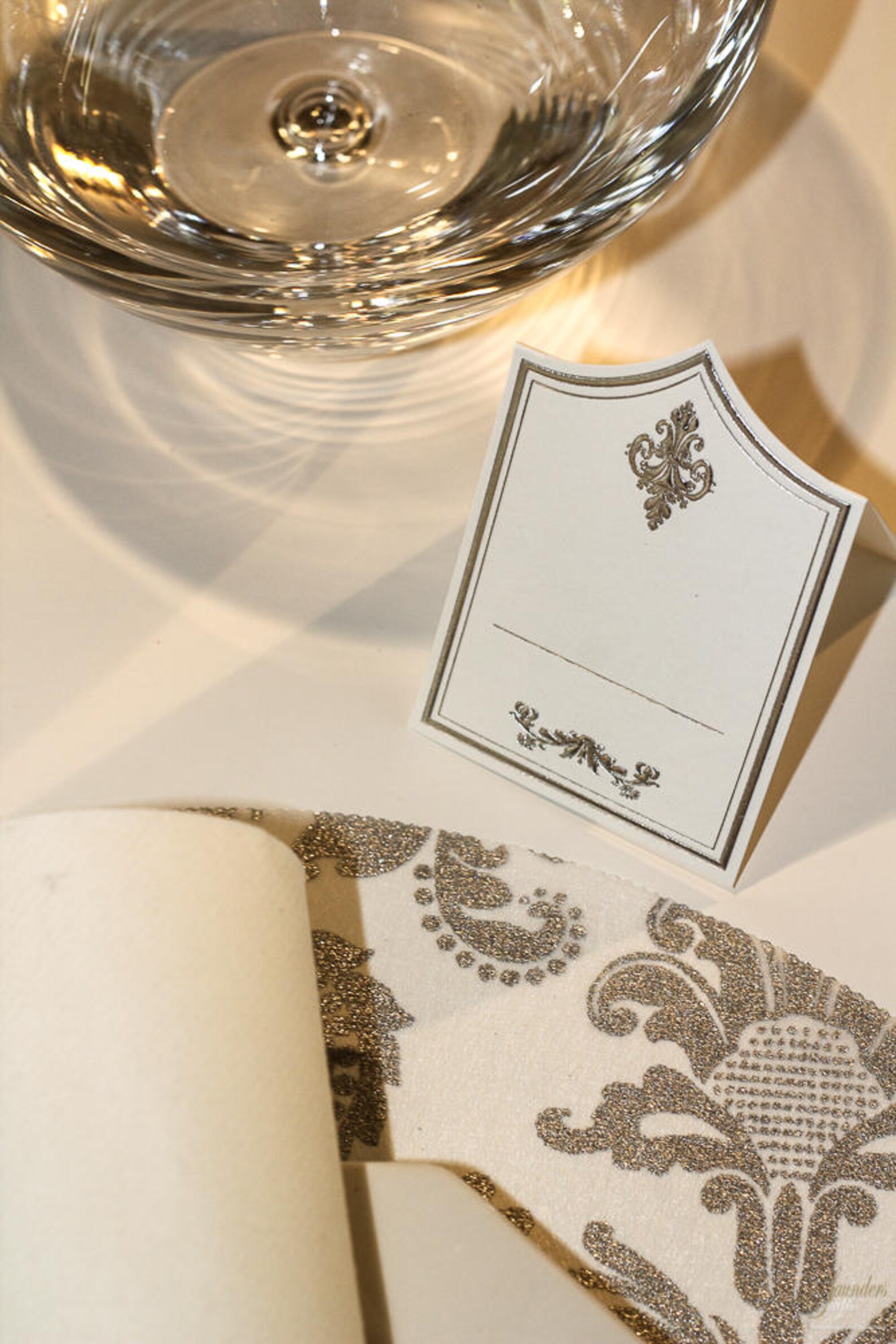 Silver Place Cards, Elegance Design PACK OF 20 - Etsy