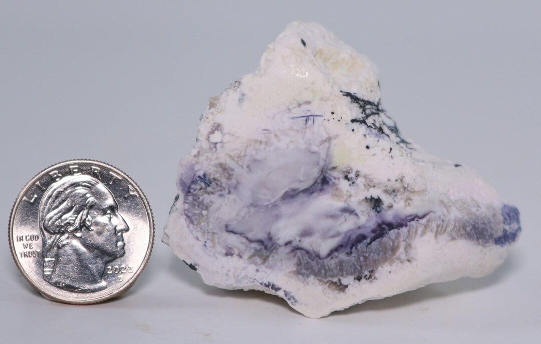 Bertrandite Tiffany Stone Part Polished Stone 60.3mm 2.37" UV Utah UT ...