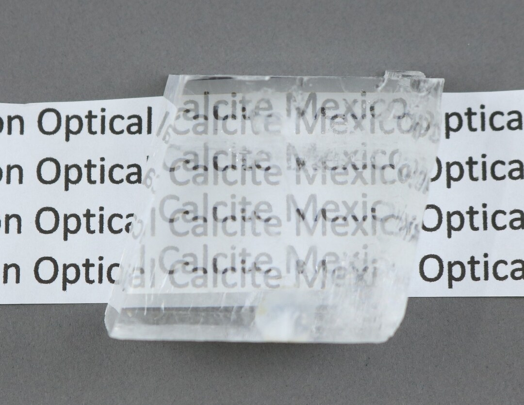 Double Refraction Optical Calcite Crystal Nuevo Leon Mexico COA 6391 - Etsy