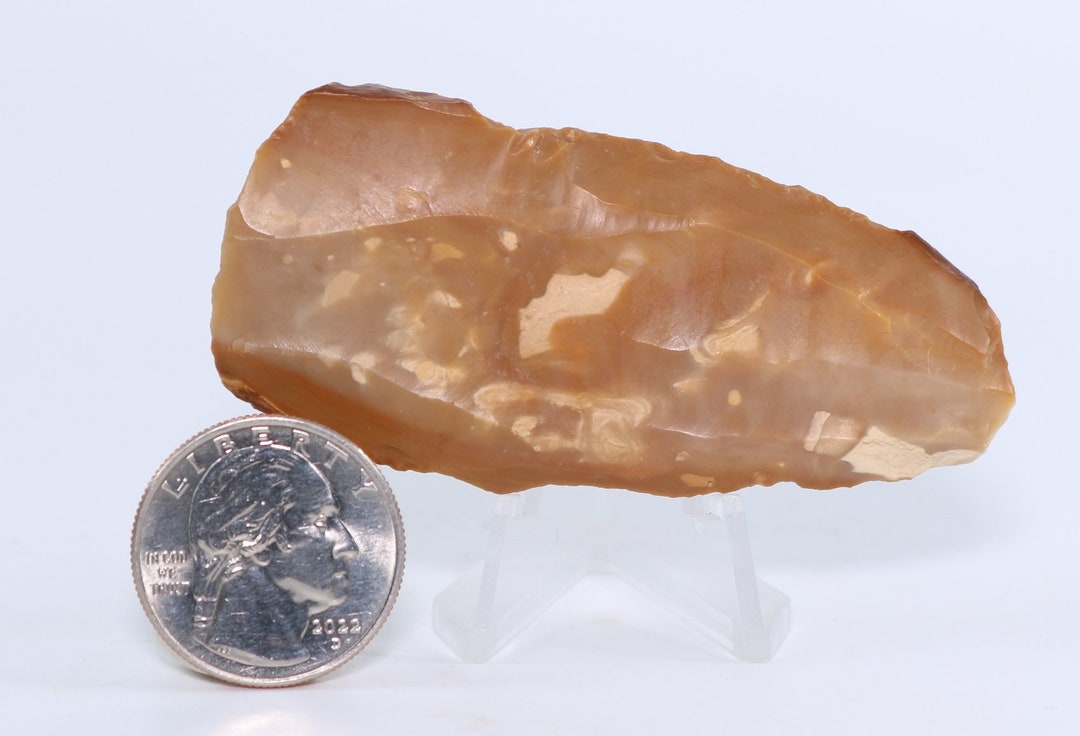 Stone Age Hand Tool Great Patina 72mm. West Sahara Desert Morocco COA ...