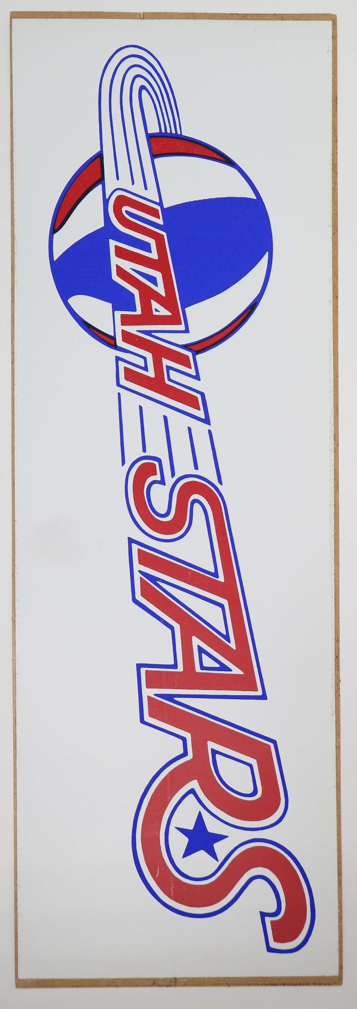 Authentic Not Used Utah Stars ABA Bumper Sticker 11.8" X 3.9" Pre Jazz ...