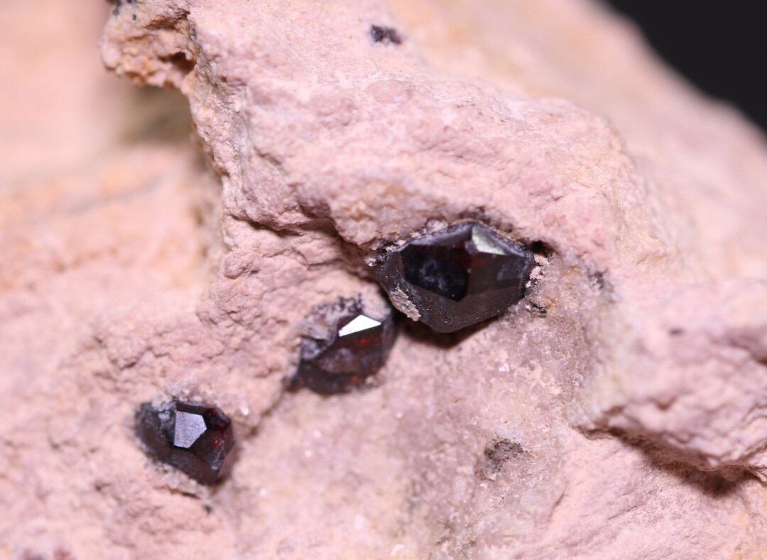 3 Small Almandine Garnets in Matrix Garnet Hill Nevada NV COA 5654 - Etsy