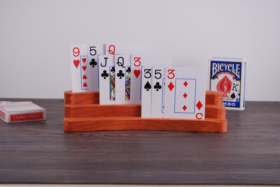 Elegant Handcrafted Playing Card Holder - Wooden Deck Case, Travel ...