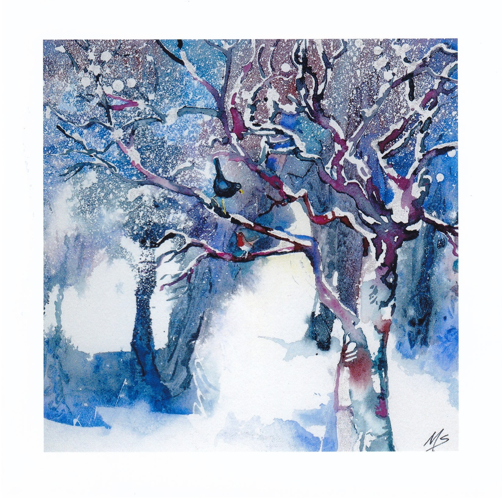 Pack of 5 Winter Themed Cards - Etsy