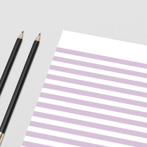 Lilac Purple Lined Writing Paper Printable Note Paper Light Purple ...