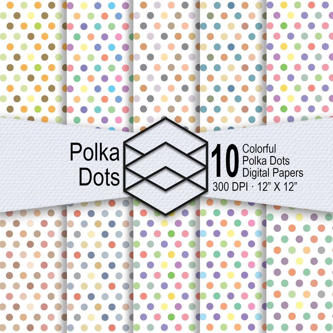 Polka Dots, Colorful Polka Dots, Multi Color Polka Dot Pattern Digital ...