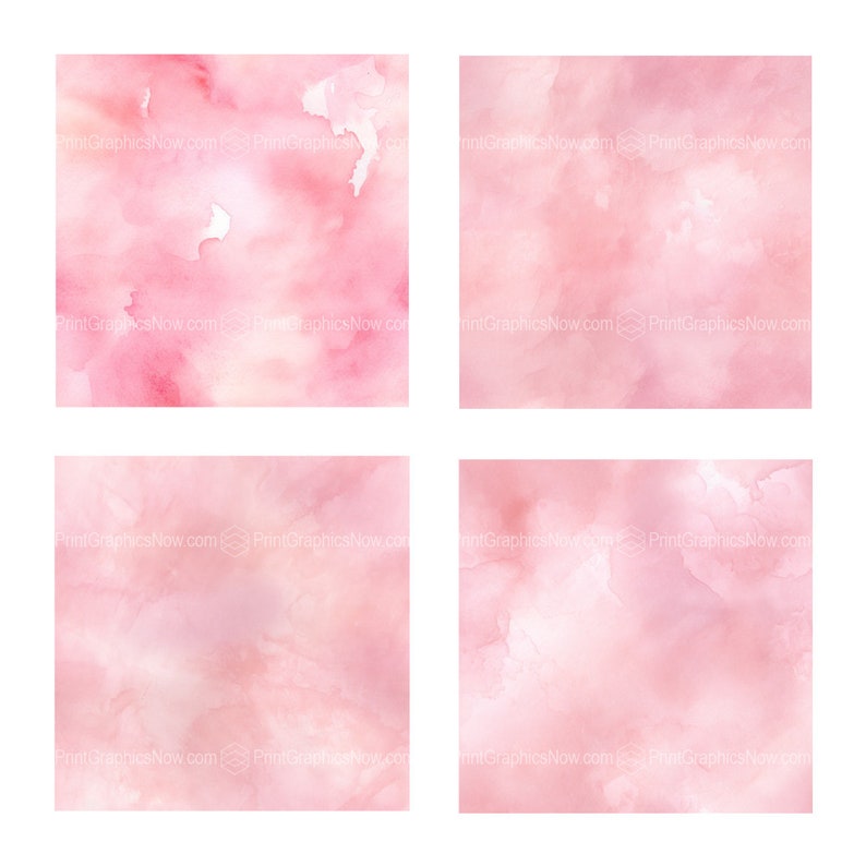 Blush Pink Watercolor Digital Paper, Blush Pink Watercolor Seamless ...