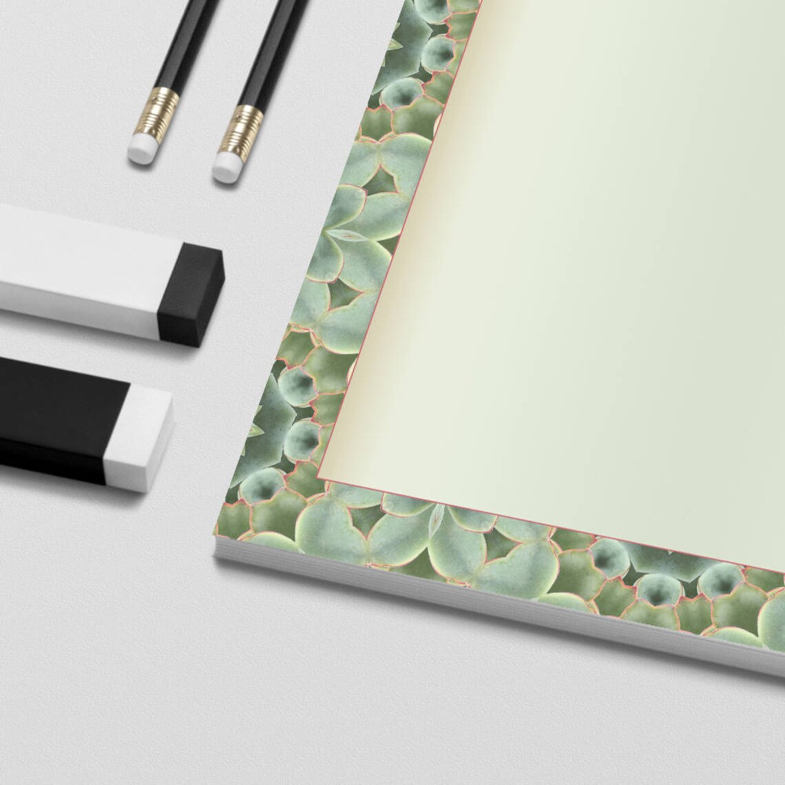 Succulent Green Border Stationery Printable, DIY Instant Download ...