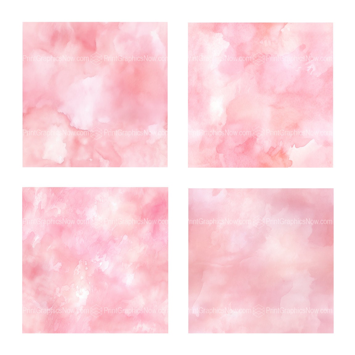 Blush Pink Watercolor Digital Paper, Blush Pink Watercolor Seamless ...