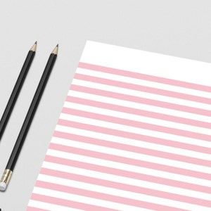 Pink Lined Writing Paper Printable Decorative Note Paper Pink Lined ...