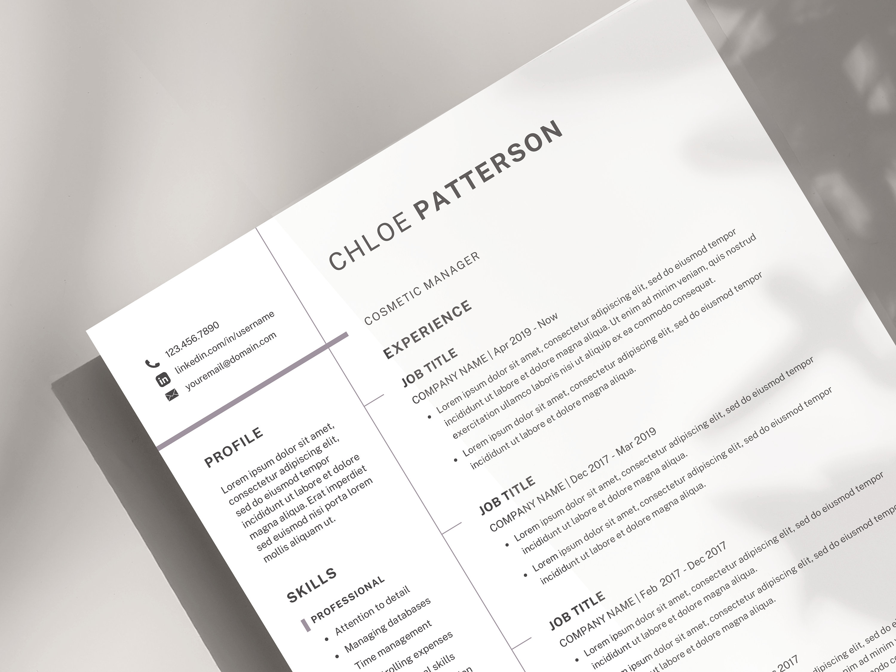 CANVA | Professional Resume, Cover Letter, Reference Page Template ...