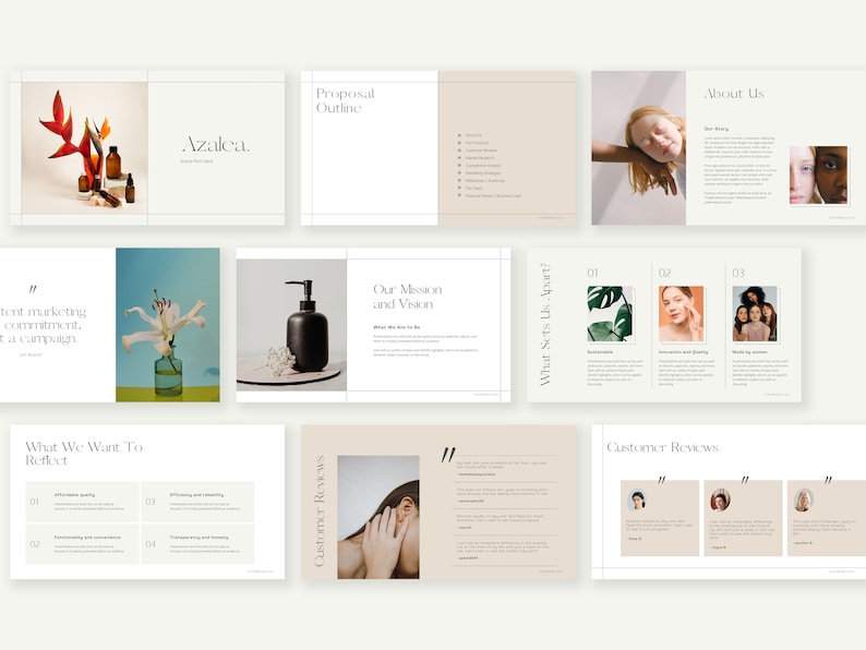 Pitch Deck Template for Canva: Business Proposal Presentation ...