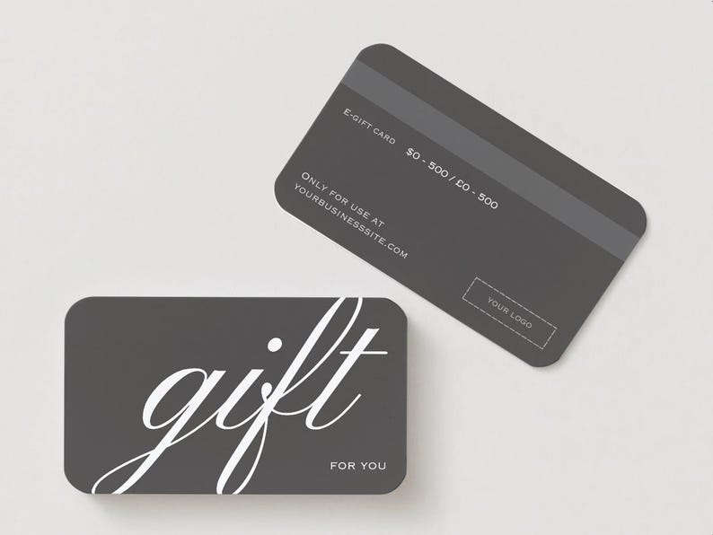 Digital Gift Card Template for Canva, Customizable E-gift Voucher ...