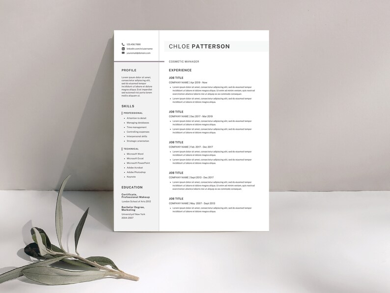 CANVA | Professional Resume, Cover Letter, Reference Page Template ...