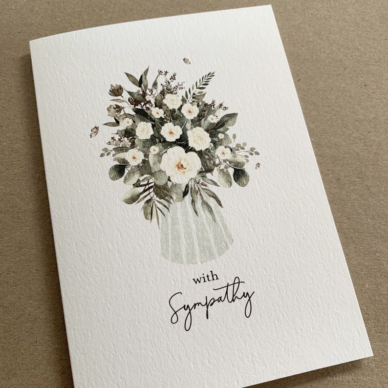 Sympathy Card, With Sympathy Card, With Sympathy Card Pack, Condolence ...