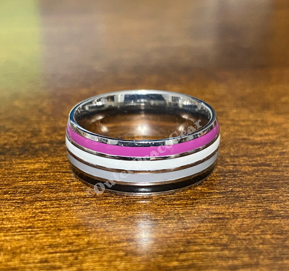 Asexual Pride Stainless Steel Ring Etsy