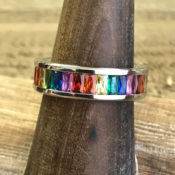 Rainbow Ring - Etsy