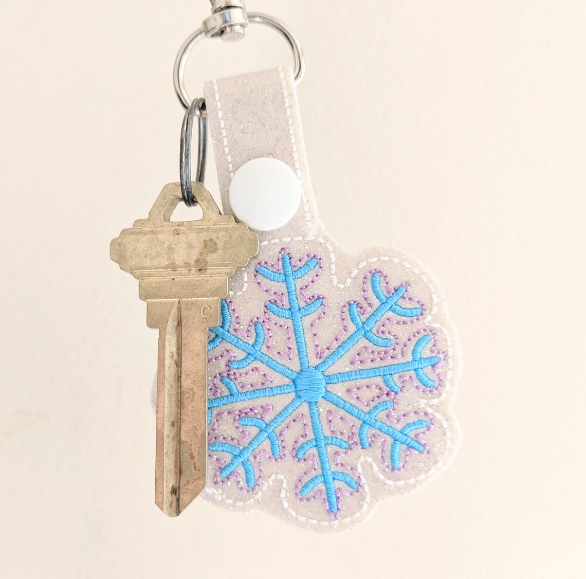 Snowflake Keychain Embroidery Design - Etsy