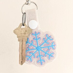 Snowflake Keychain Embroidery Design - Etsy