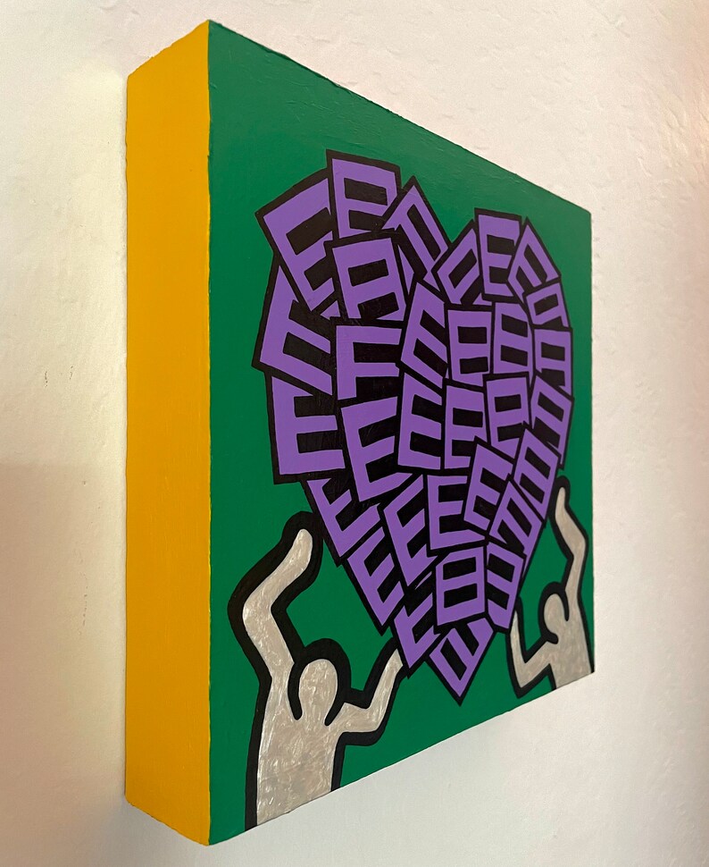 United Together VII — Original Painting — Acrylic on 8x8x1.5” Wood ...