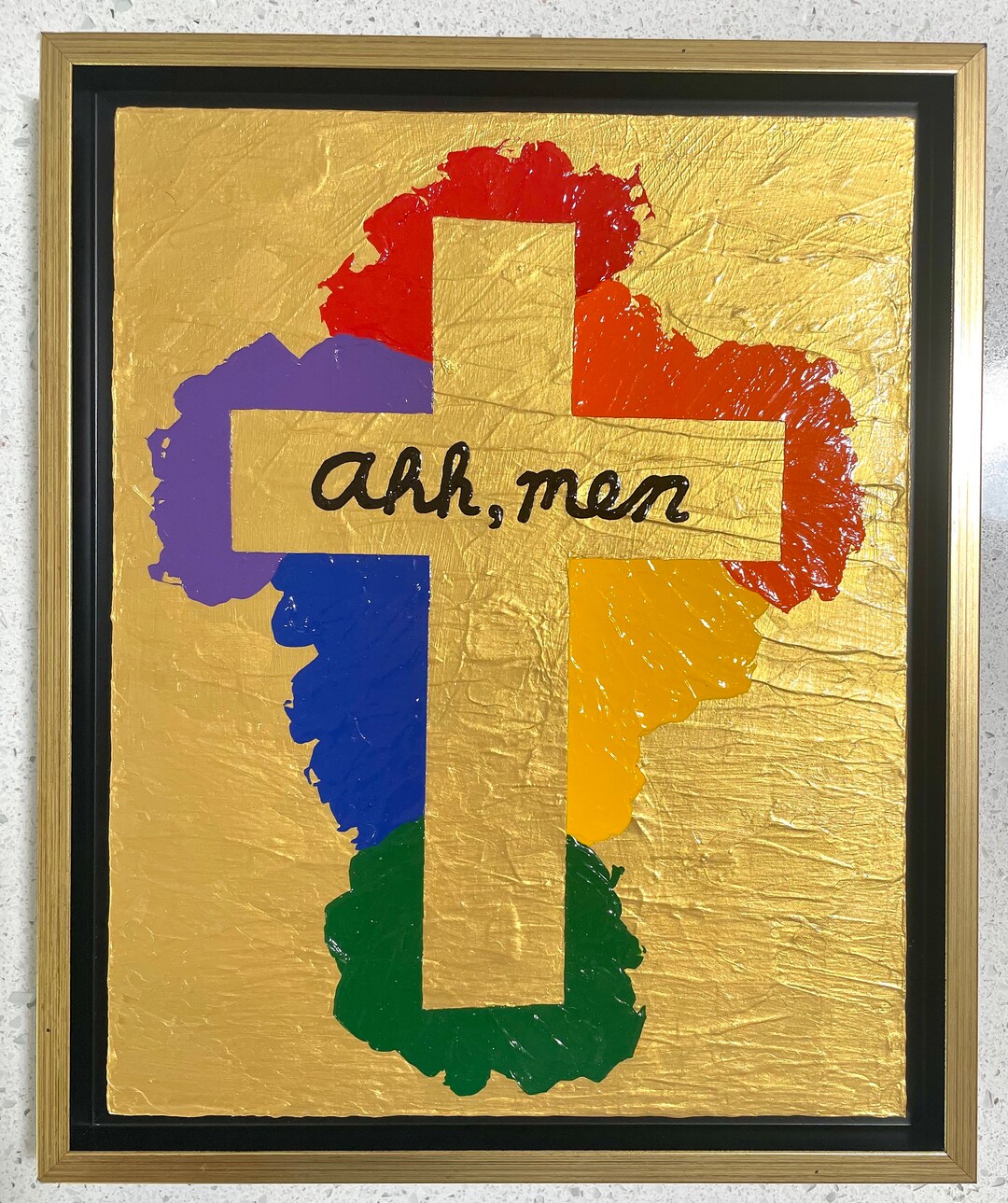 Original Painting — Acrylic on 8x10” Wood Panel — “ahh, Men!” — in a ...