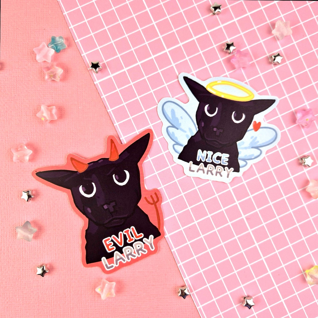 Evil Larry / Good Larry Stickers - Etsy