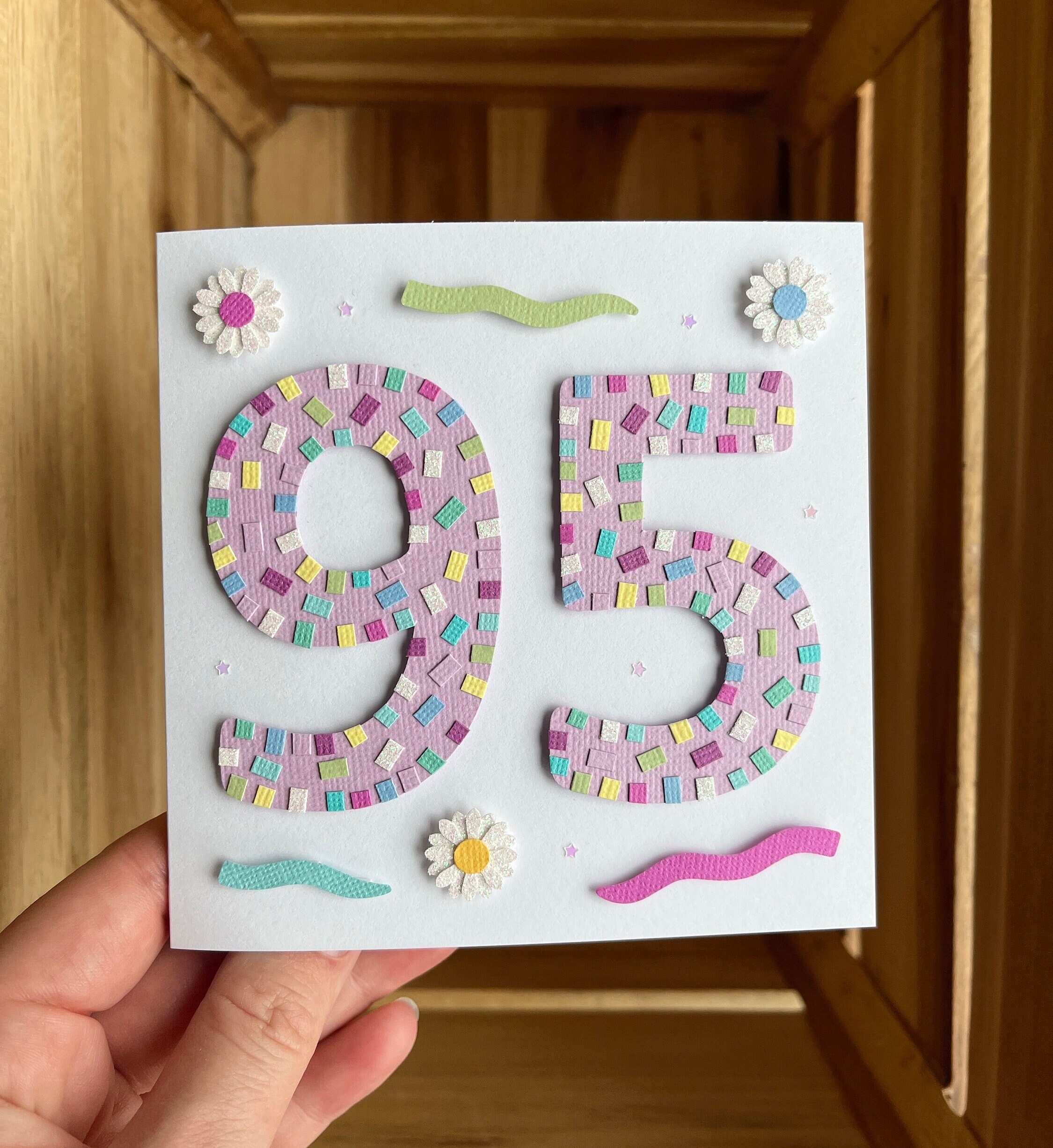 Custom Age Birthday Card Papercrafted Handmade Card - Etsy UK