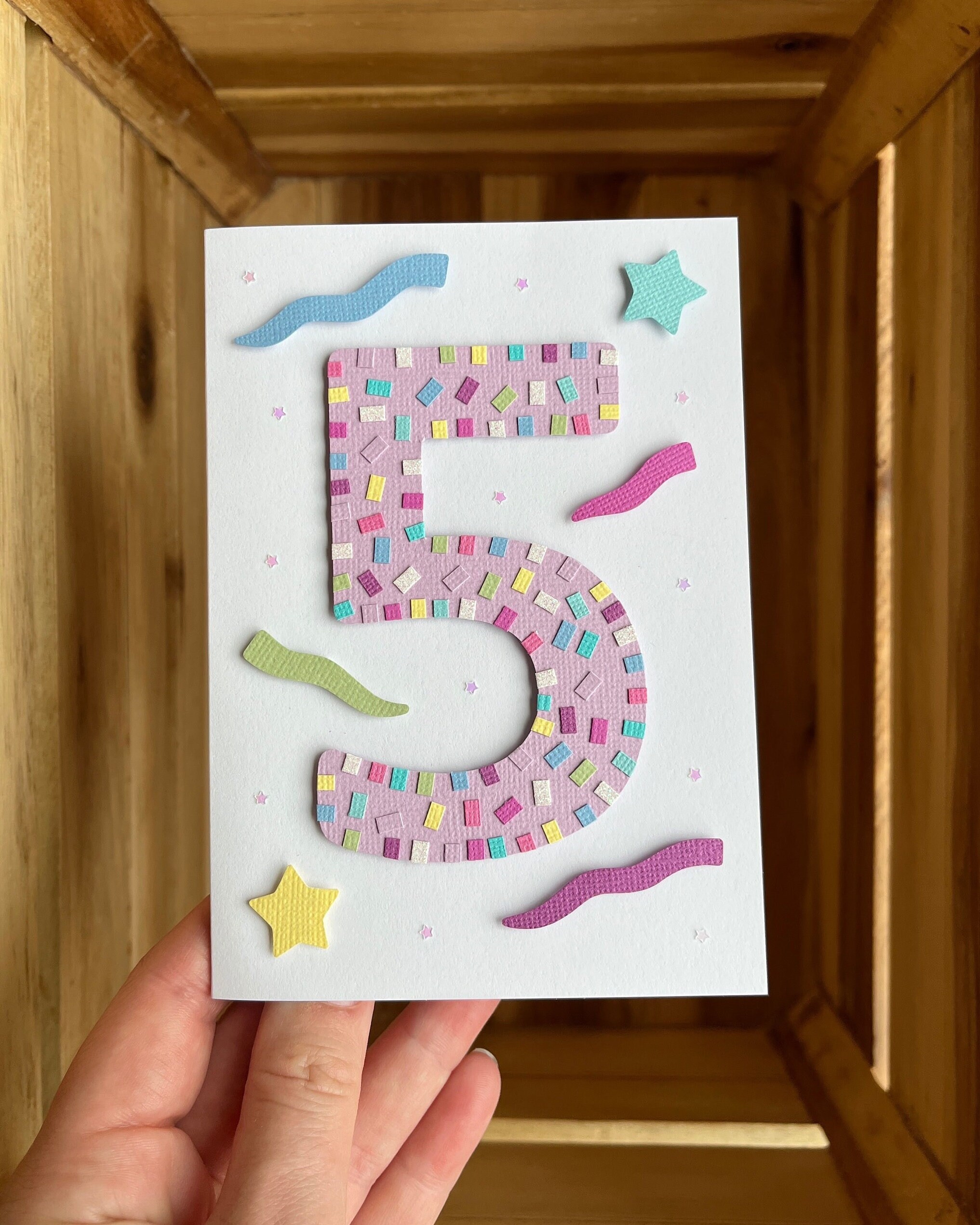 Custom Age Birthday Card Papercrafted Handmade Card - Etsy UK