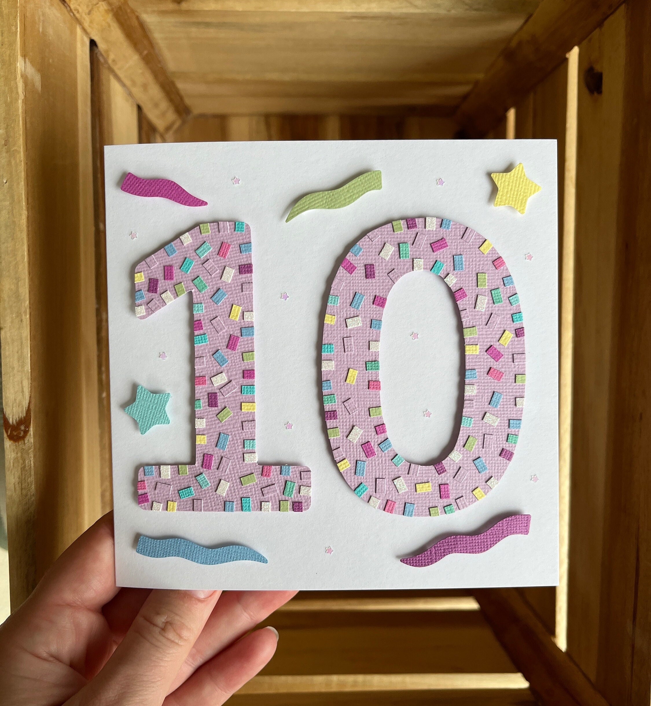 Custom Age Birthday Card Papercrafted Handmade Card - Etsy UK