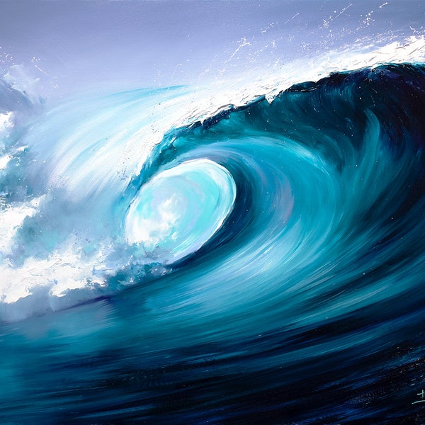 Ocean Waves Painting - Etsy