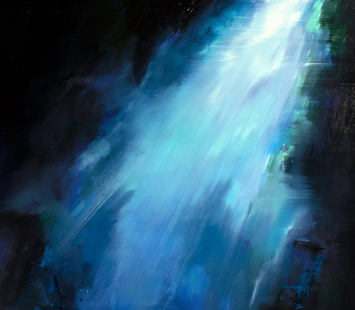 Shipwreck Oil Painting Ocean Under Water Original Art Large | Etsy