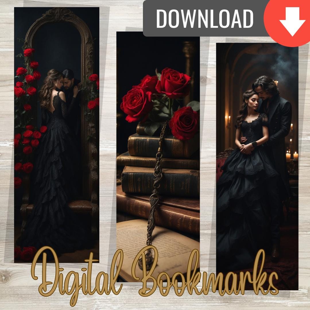 Instant Download Bookmarks Dark Romance Lovers Digital Bookmarks ...