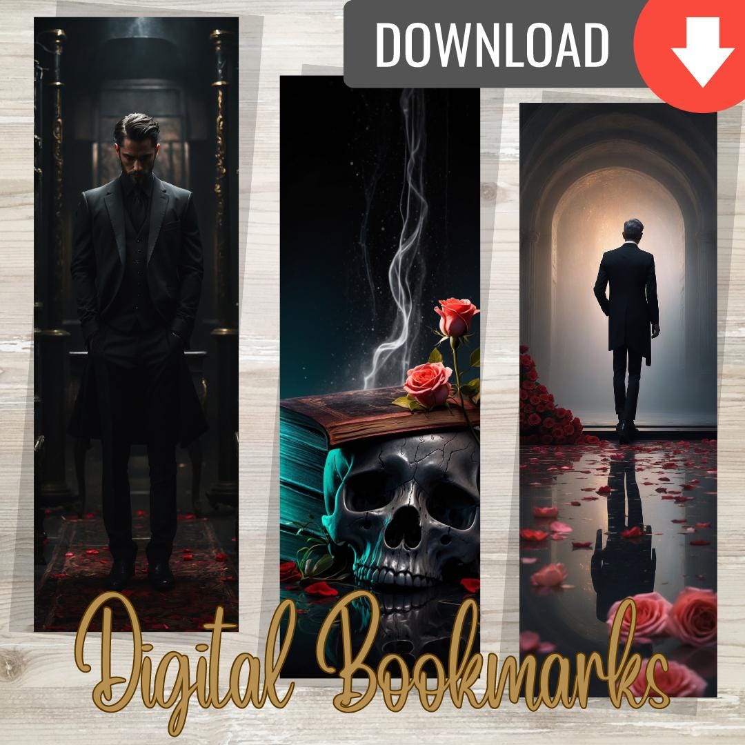 Instant Download Bookmarks Dark Romance Lovers Digital Bookmarks ...