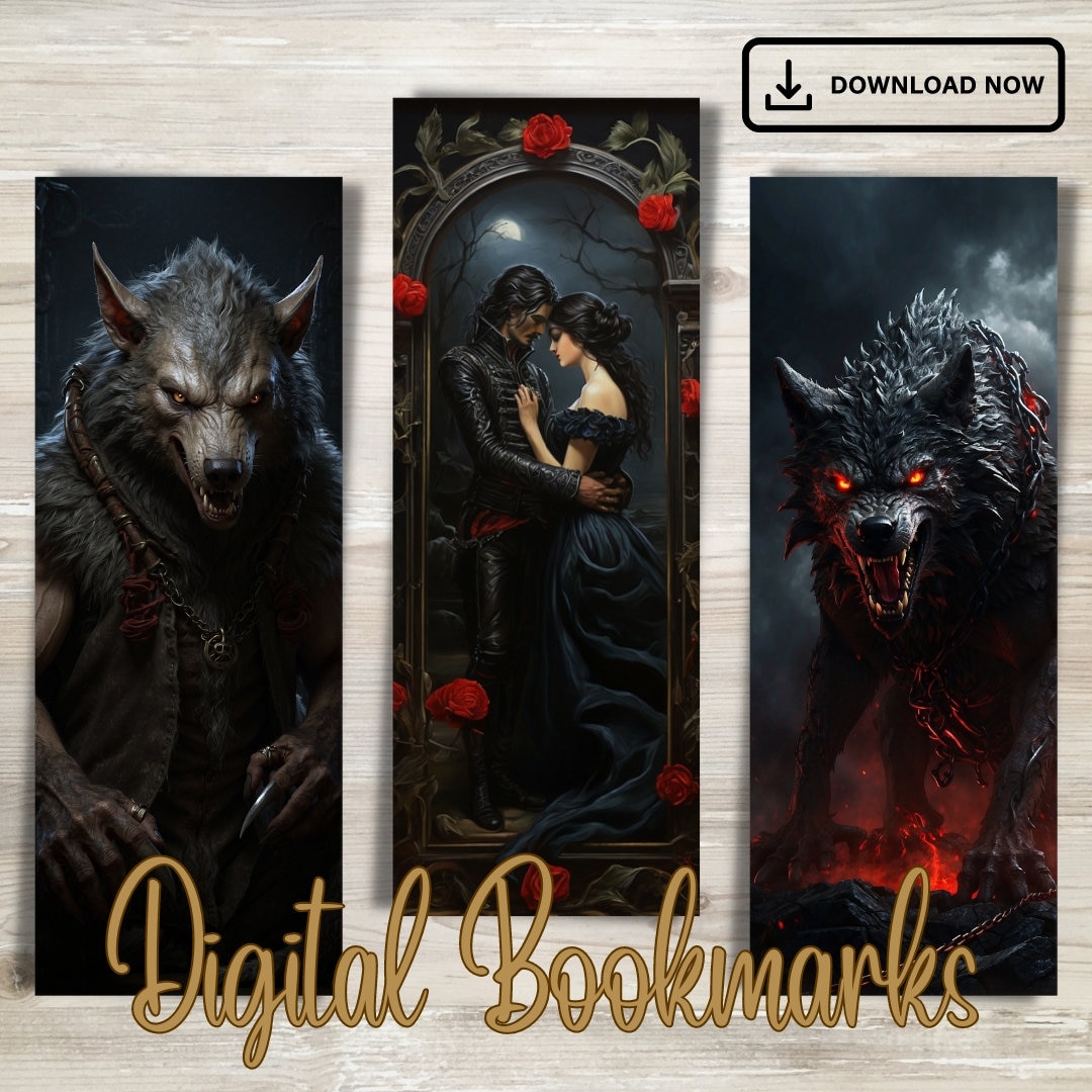 Forbidden Love Werewolf Dark Romance Digital Bookmarks Digital ...