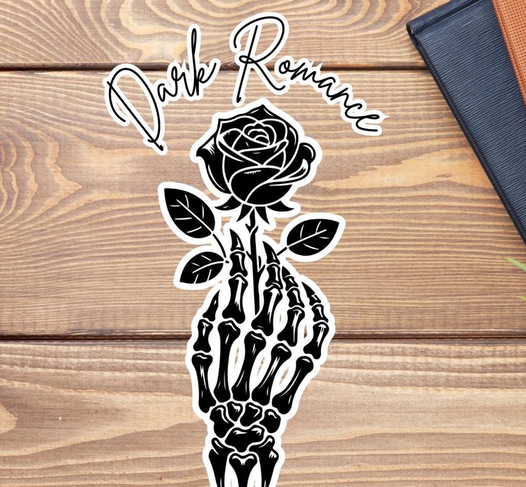 Dark Romance Rose Sticker Bookish Book Lover Tablet Accessory - Etsy