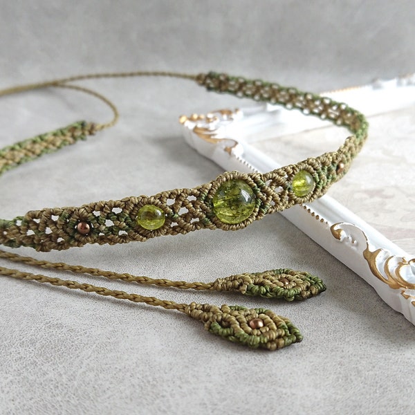 Macrame Choker - Etsy