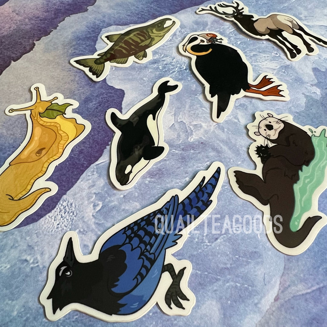 Pacific Northwest Wildlife Sticker Pack - Etsy