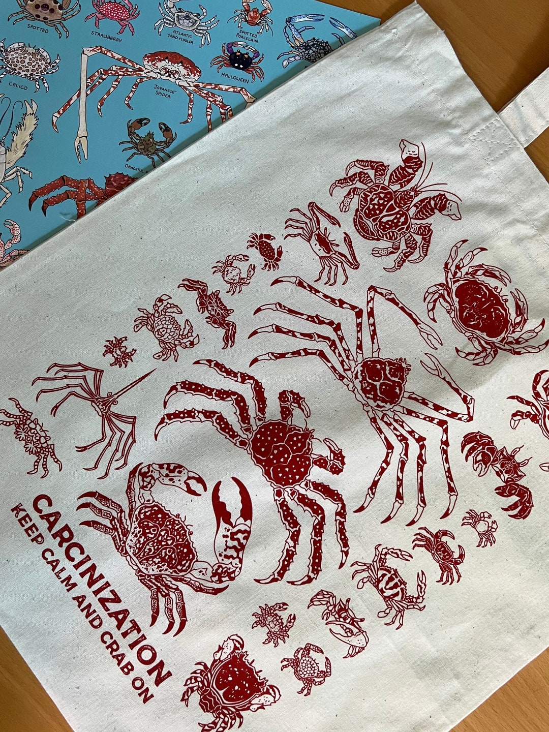 CARCINIZATION Keep Calm and Crab on Organic Cotton Tote - Etsy