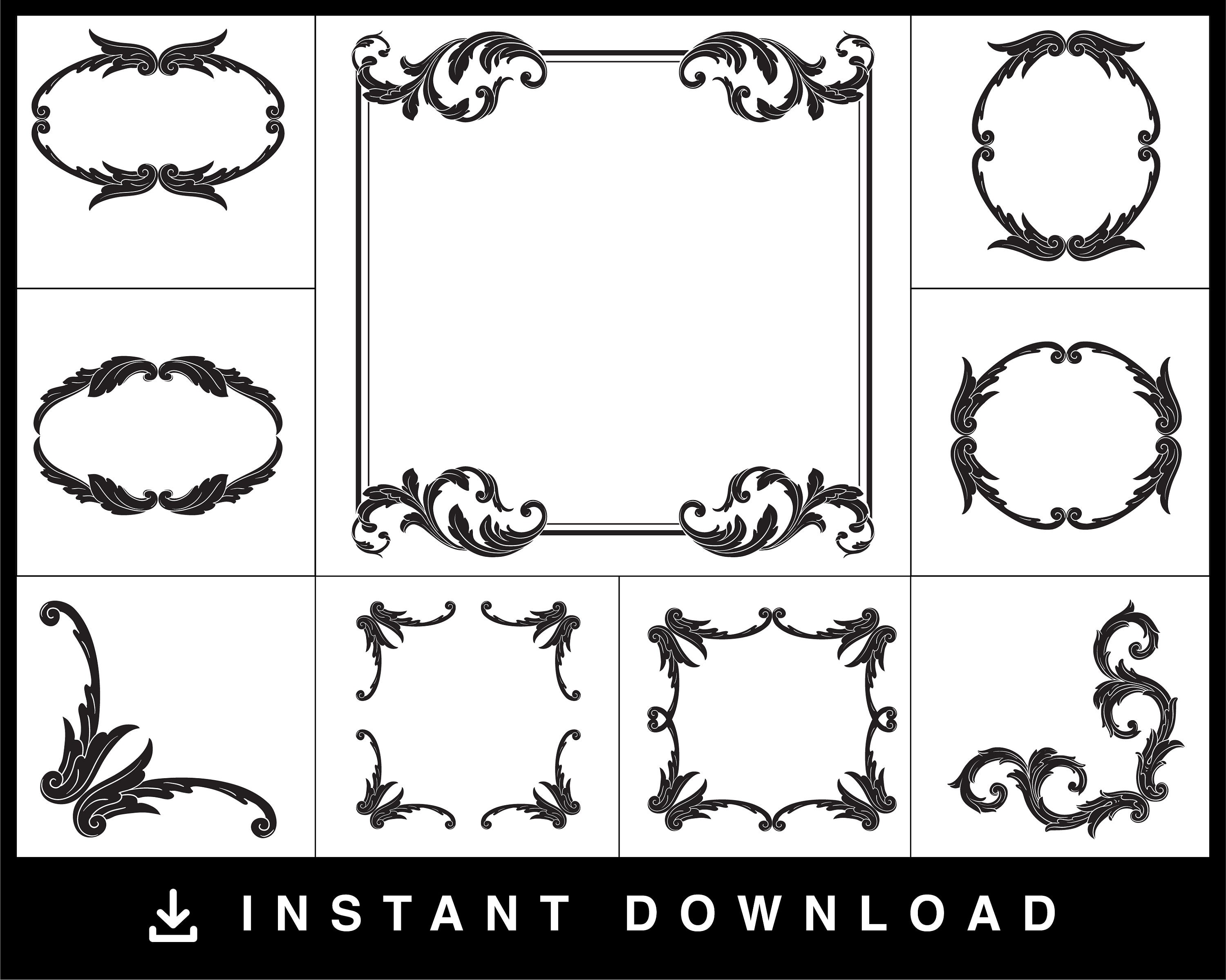White Ornate Frame Png