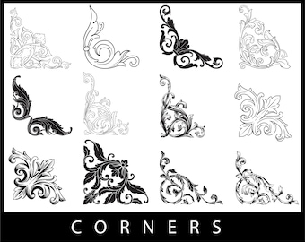Papercraft Photo overlays decorative corners svg,photo corners ...