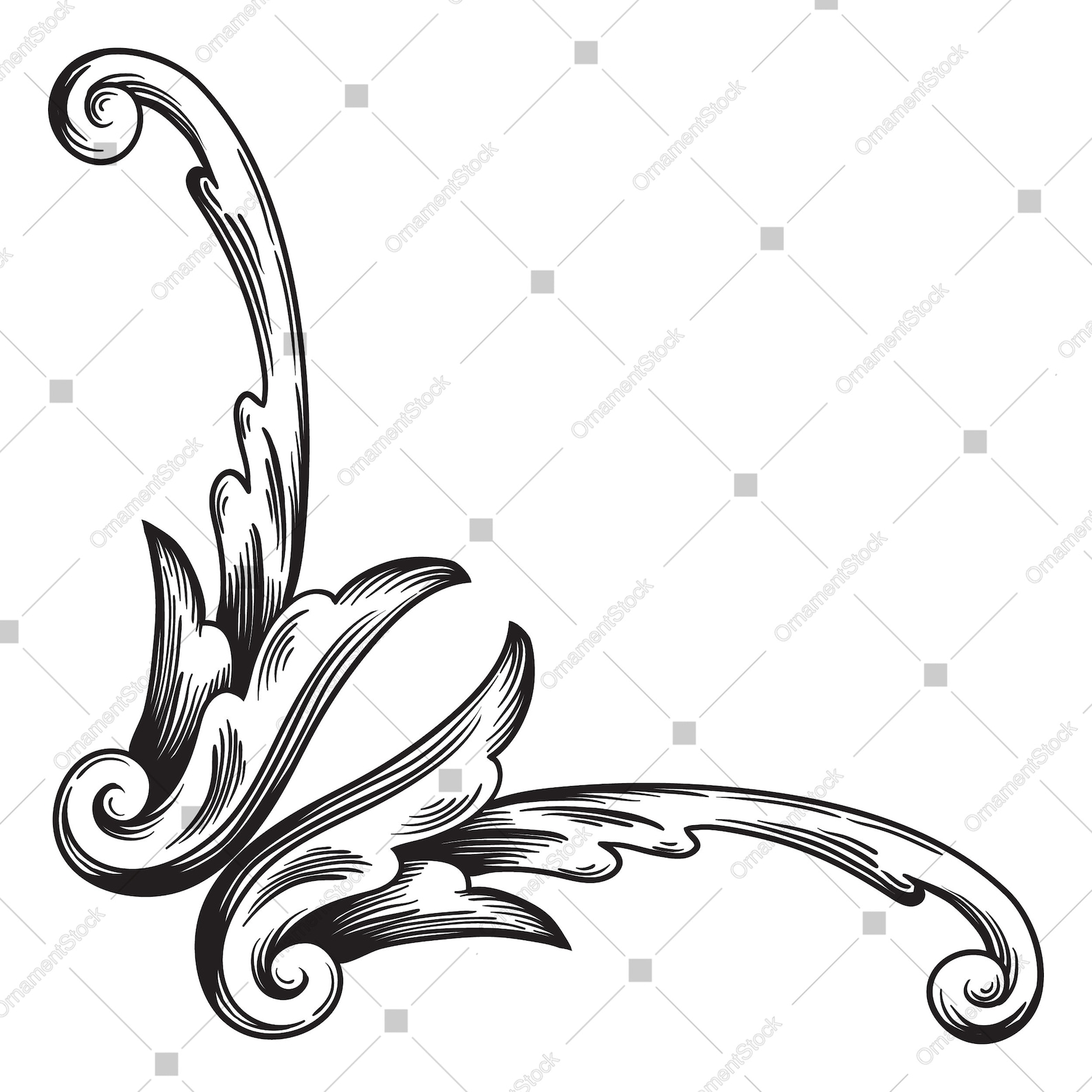 Baroque Svg Corner Svg Bundle Floral Corner Svg Ornament Etsy Canada