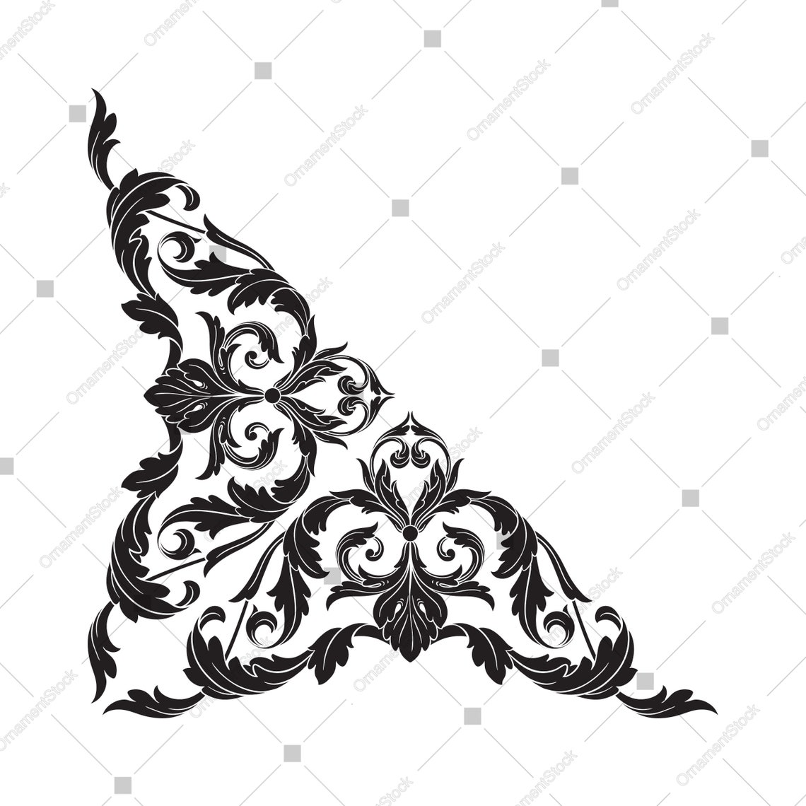 Baroque SVG Clipart and Corner Svg. Floral Svg Floral Wreath - Etsy Canada