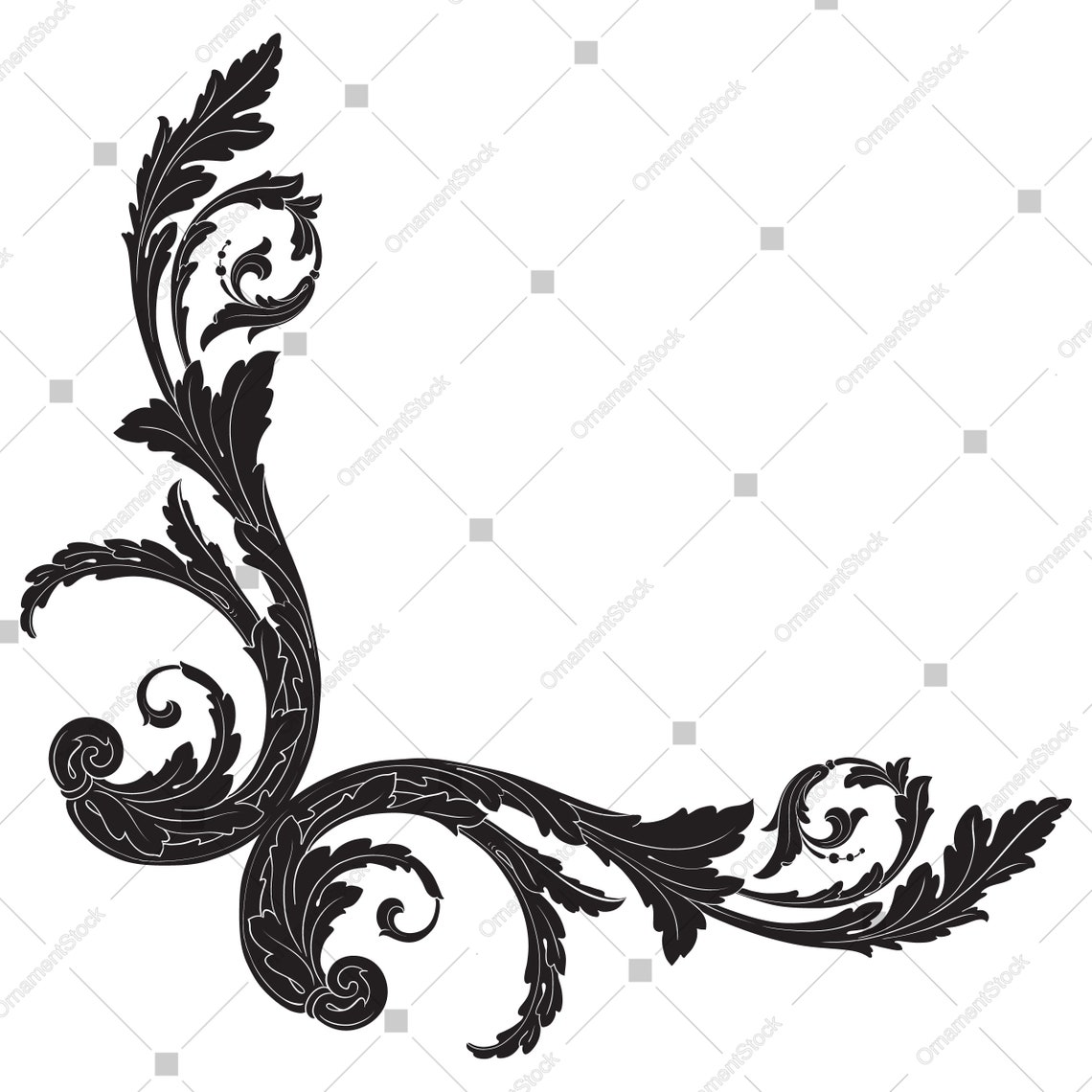 Corner Svg Bundle Ornament Baroque Svg Vector Decor Svg Baroque Frame