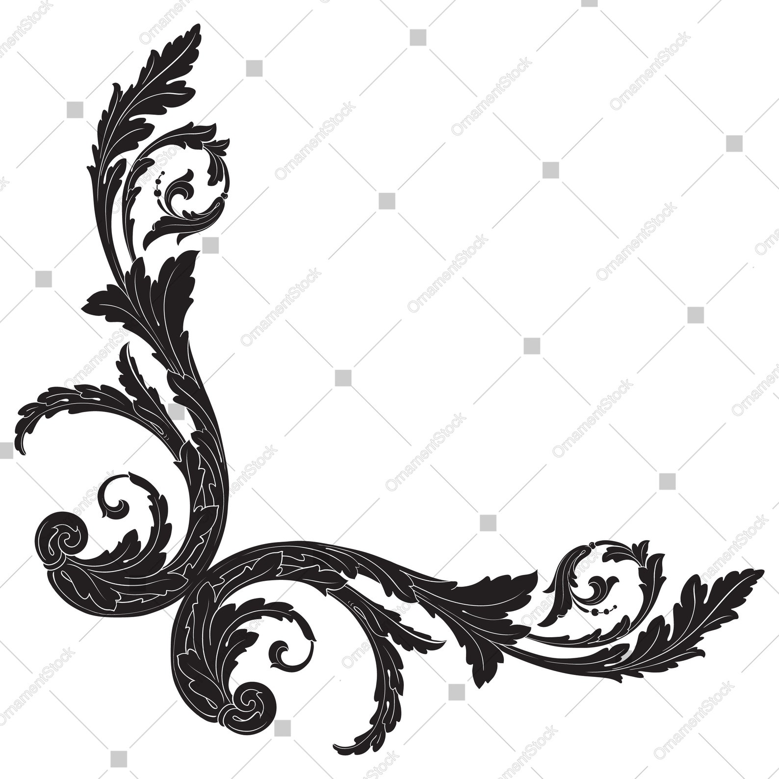 Corner Svg Bundle Ornament Baroque Svg Vector Decor Svg Baroque Frame