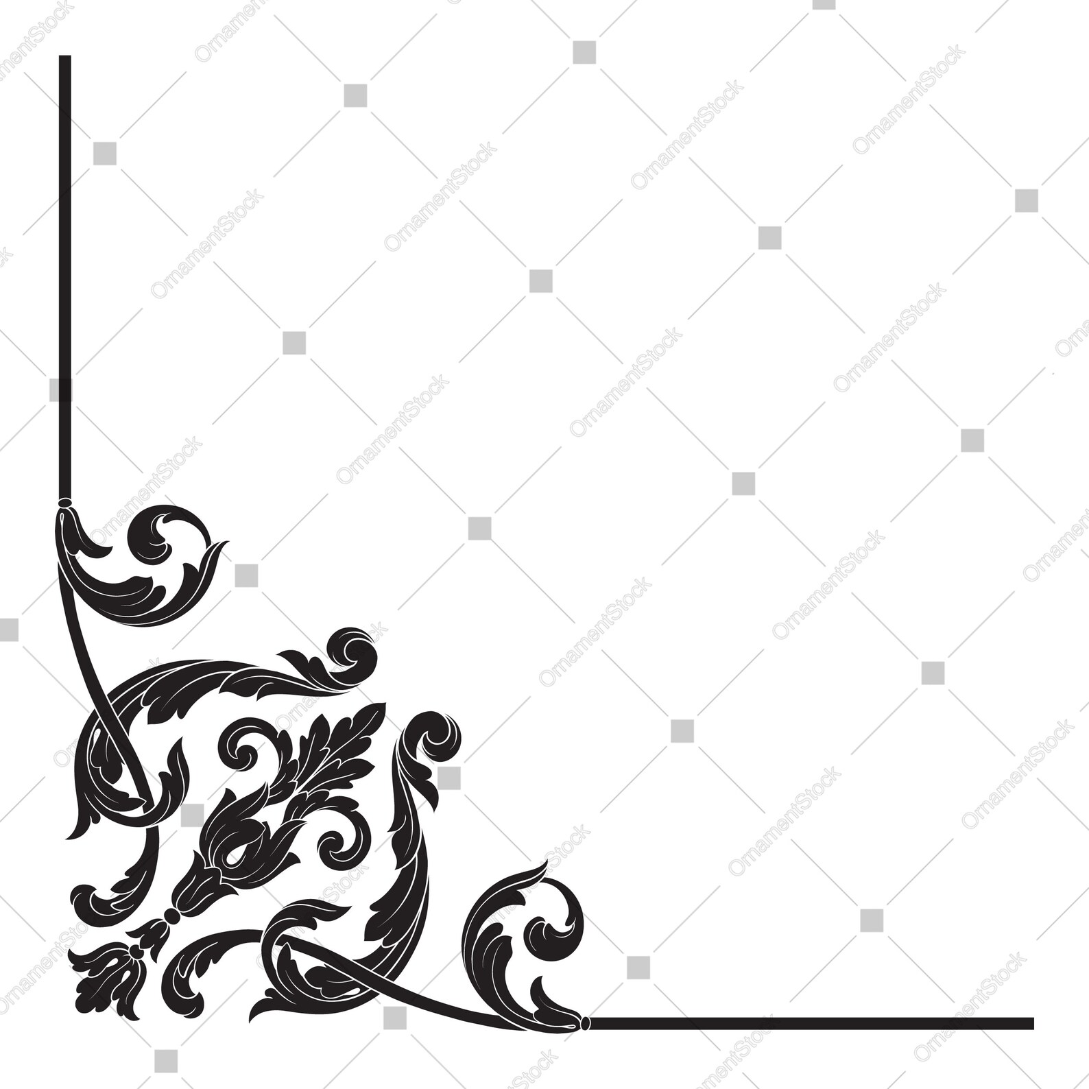 Corner Svg Bundle Ornament Baroque Svg Vector Decor Svg Baroque Frame