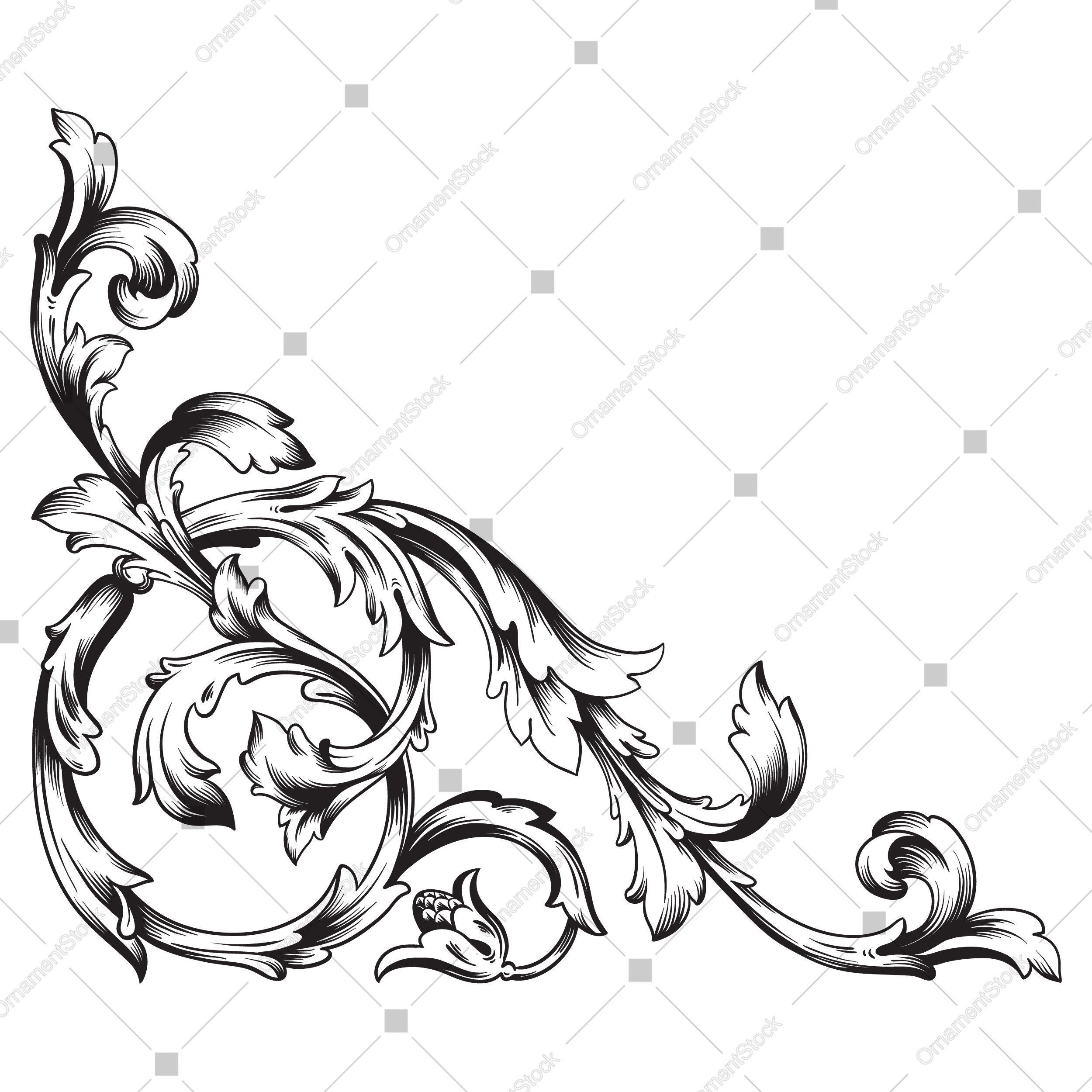 Filigree Corner Vector