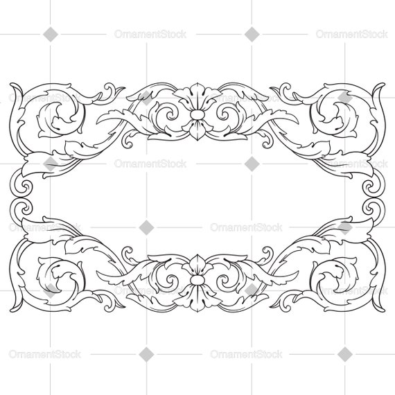 Damask Frames Clip Art