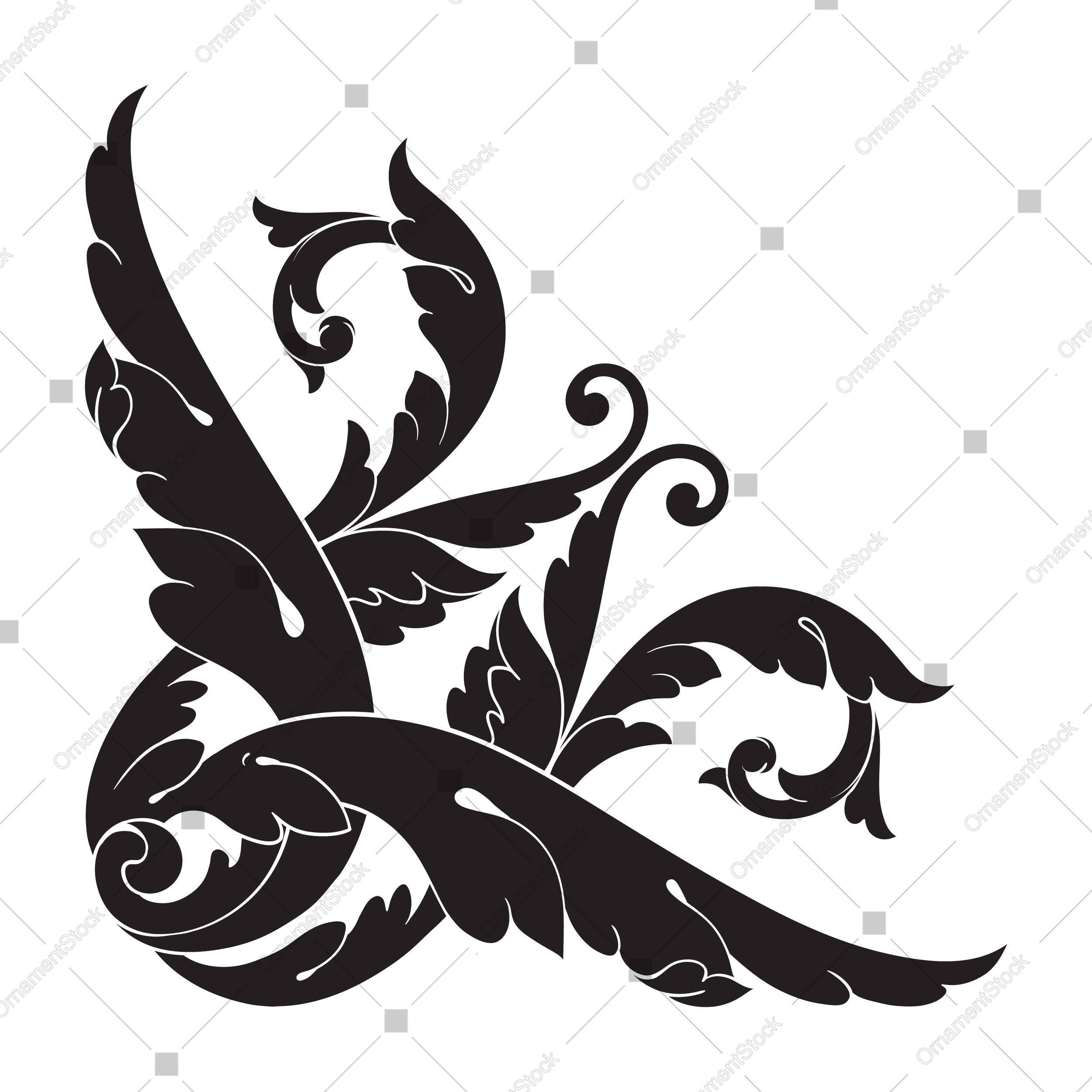 Corner Svg Bundle Ornament Baroque Svg Vector Decor Svg Baroque Frame
