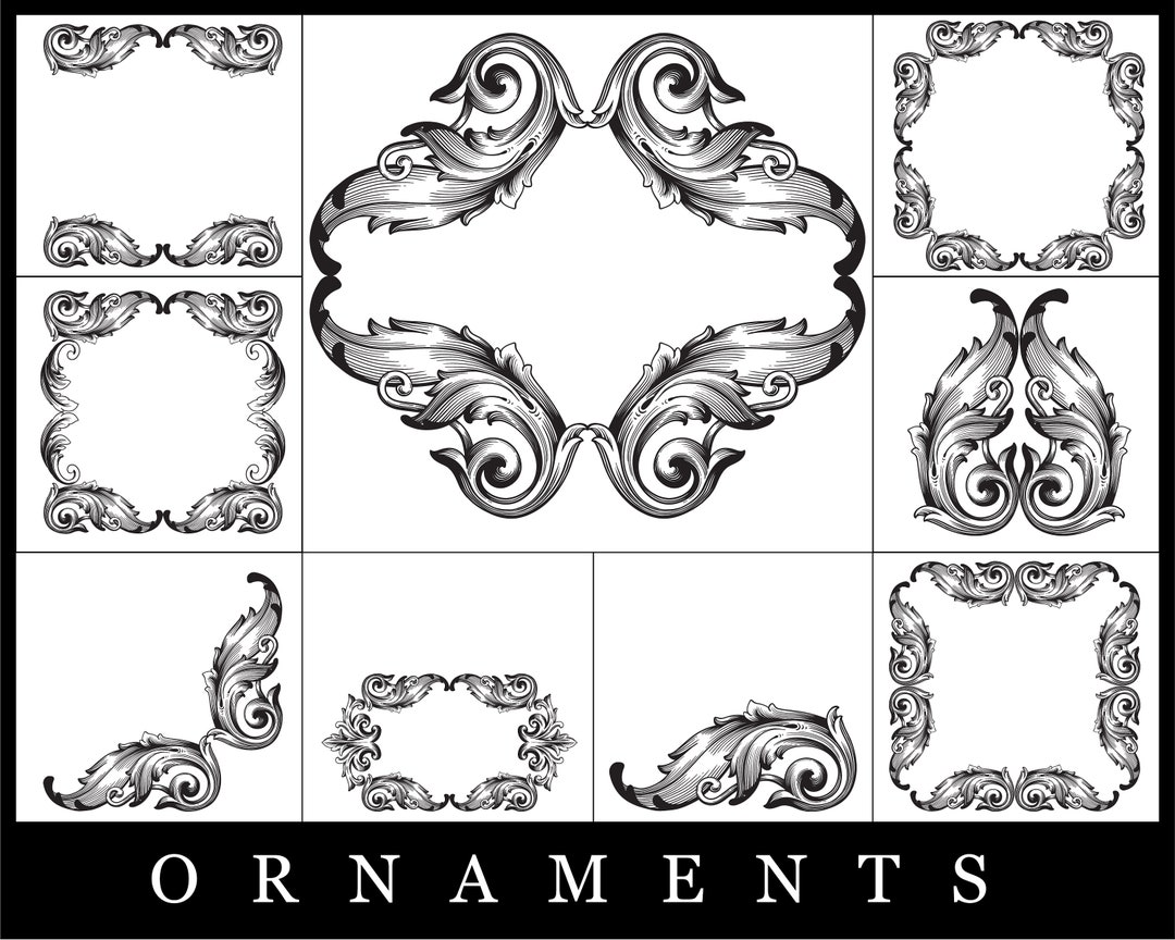 Frame Border Elements of Png, Svg, Eps Formats for Cricut and Other ...