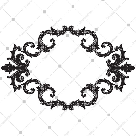 Damask Frames Clip Art